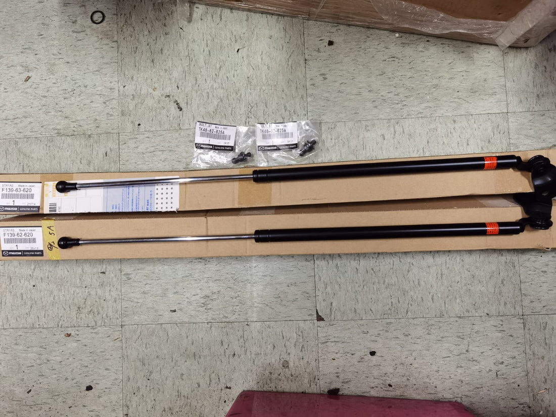Mazda Rx-7 Rear hood/trunk strut set (F139-62-620, F139-63-620, TK48-6 ...